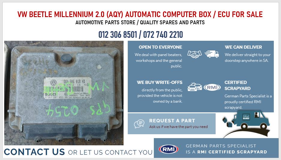 Used VW Beetle Millennium 2.0 (AQY) Automatic computer box / ECU for ...