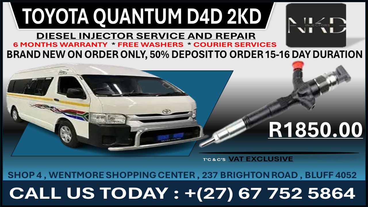 Toyota Quantum D4D 2KD Diesel Fuel Injectors | Junk Mail Marketplace