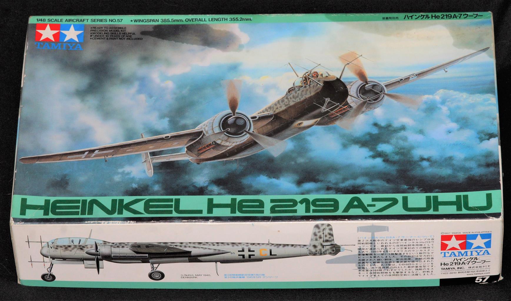 Superlative Tamiya Plastic Model Airplane Kit: Heinkel HE 219 UHU ...