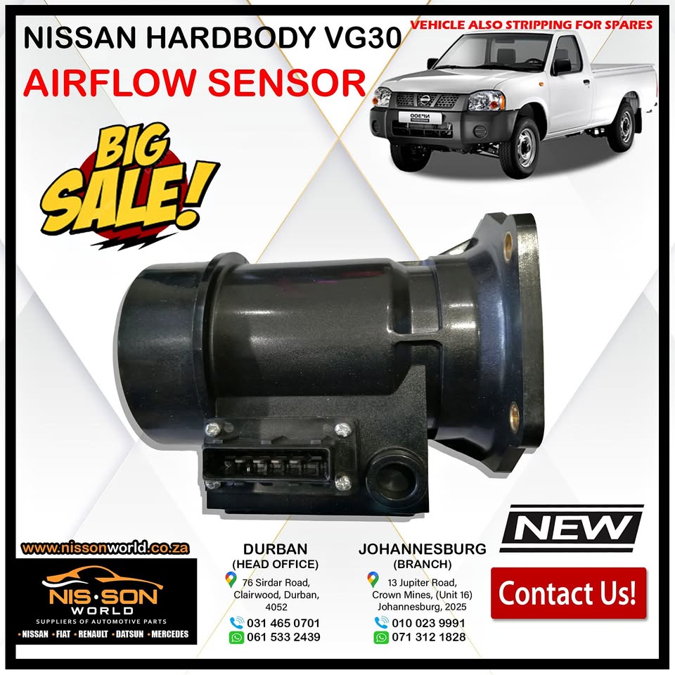 Used NISSAN HARDBODY VG30 AIRFLOW SENSOR for sale in KwaZulu-Natal ...