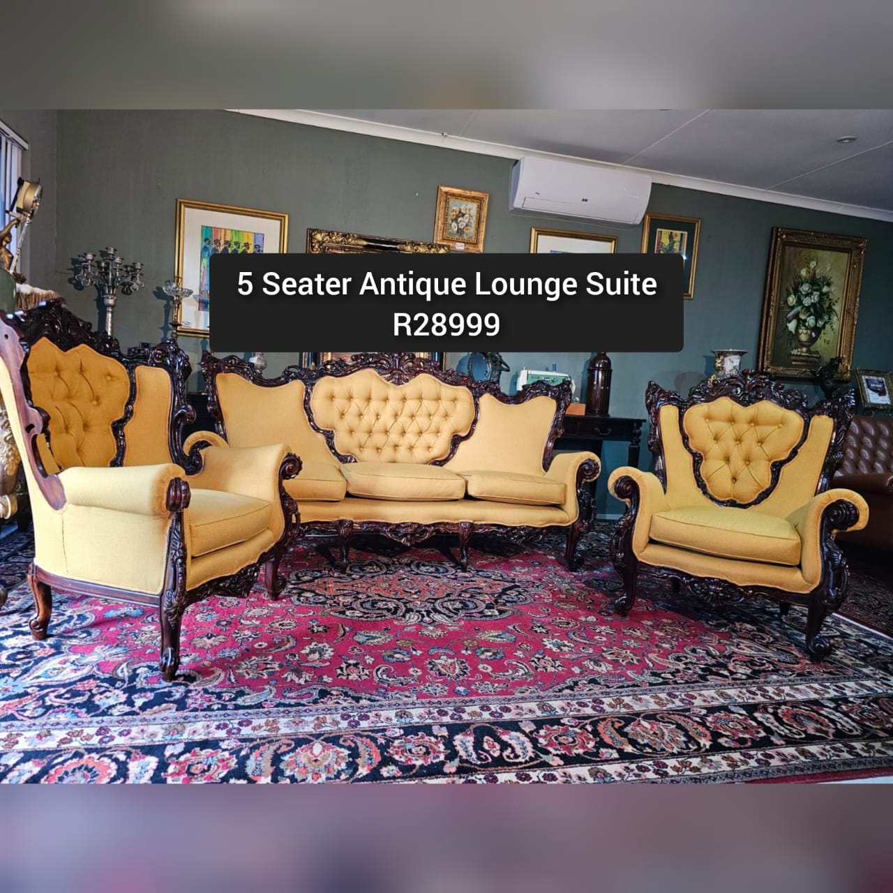 5 SEATER ANTIQUE LOUNGE SUITE | Junk Mail Marketplace