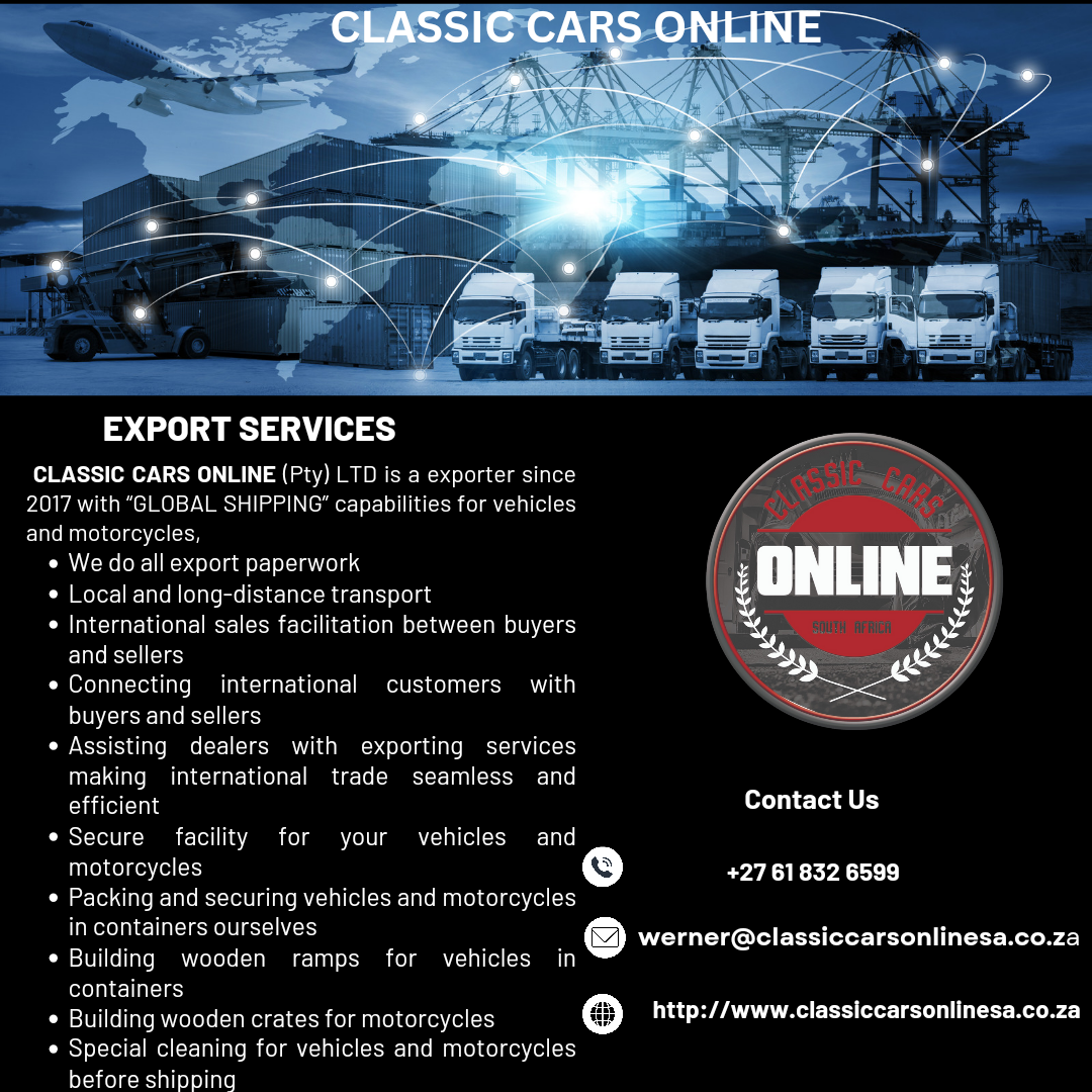 Export Shipping Services Classic Cars Online (Pty) LTD | Junk Mail ...