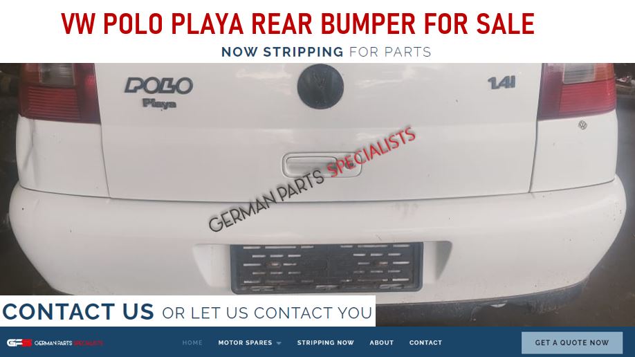 Used VW Polo Playa rear bumper for sale for sale in Gauteng | Auto Mart