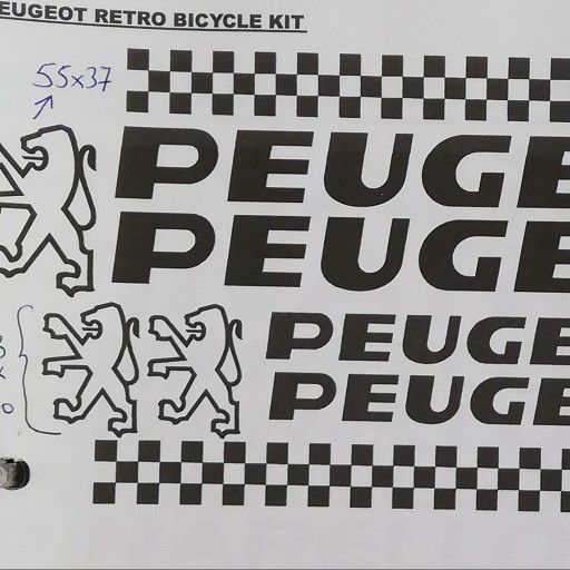 Peugeot bicycle frame stickers graphics decals kits | Junk Mail
