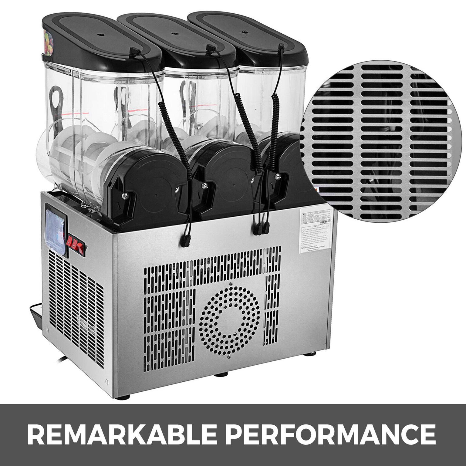 Slush Frozen Drink Machine Commercial Use Beverage Mixer Triple Tanks ...