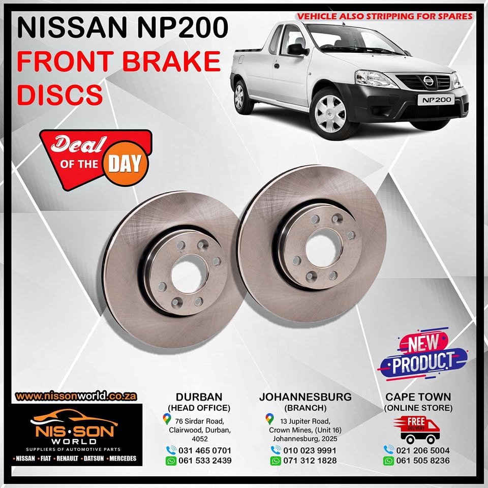 NISSAN NP200 FRONT BRAKE DISCS | Junk Mail Marketplace