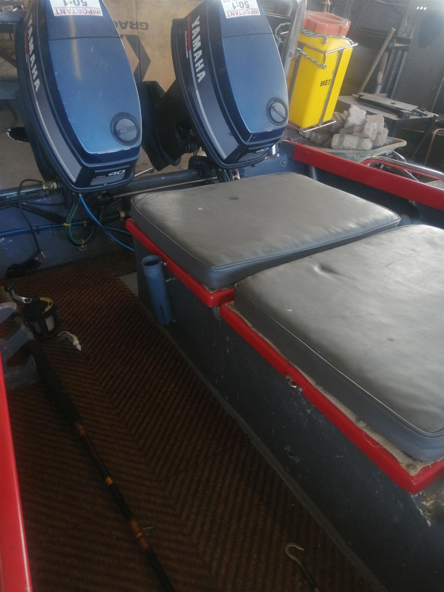 Trimcraft Hustler ski boat with 2 x 40 hp outboard engins | Junk Mail ...