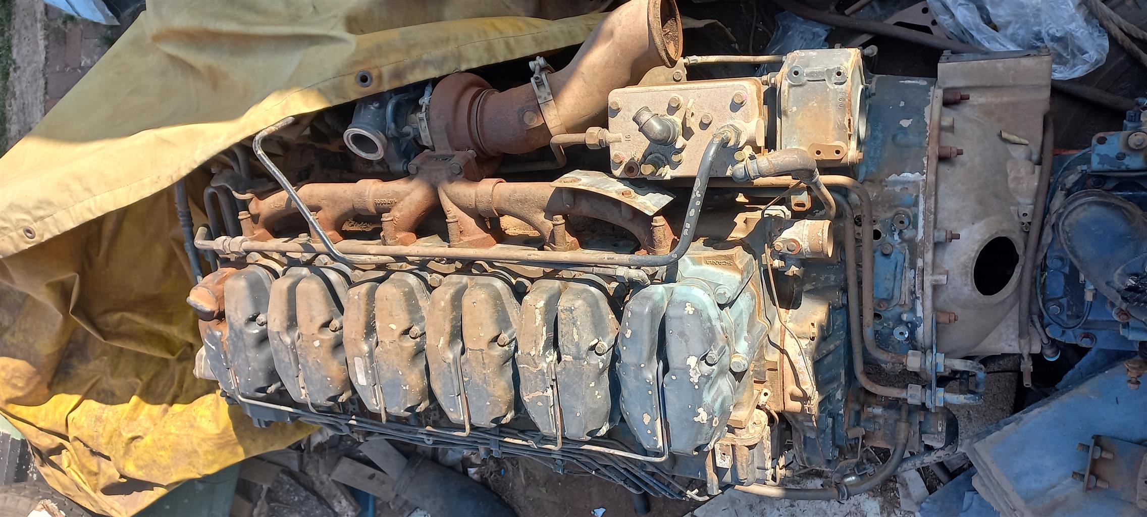 Scania 6 Cylinder P320 Engine with Turbo and gearbox | Junk Mail