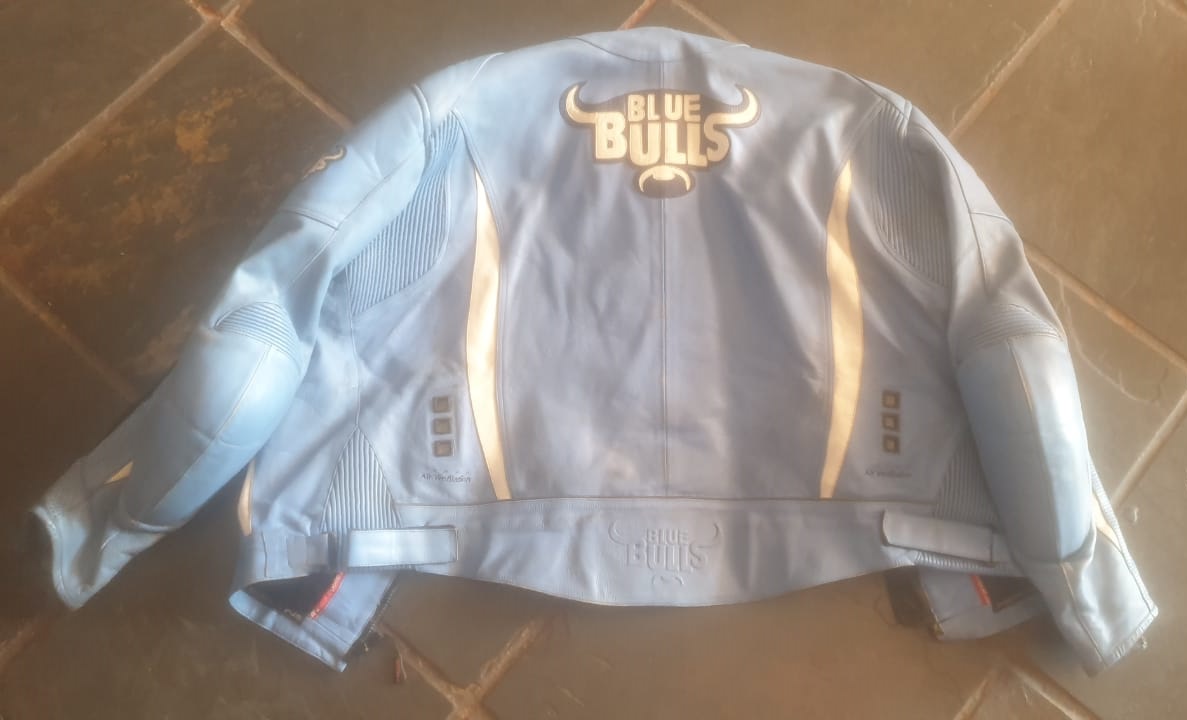 Blue Bulls Leather Motorcycle Jacket - 7XL | Junk Mail Marketplace