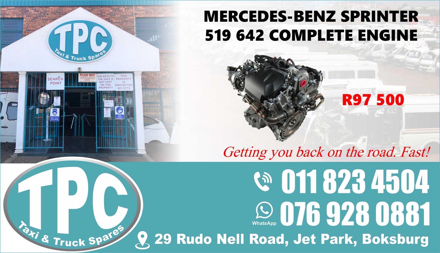 Mercedes-Benz Sprinter 519 642 Complete Engine | Junk Mail