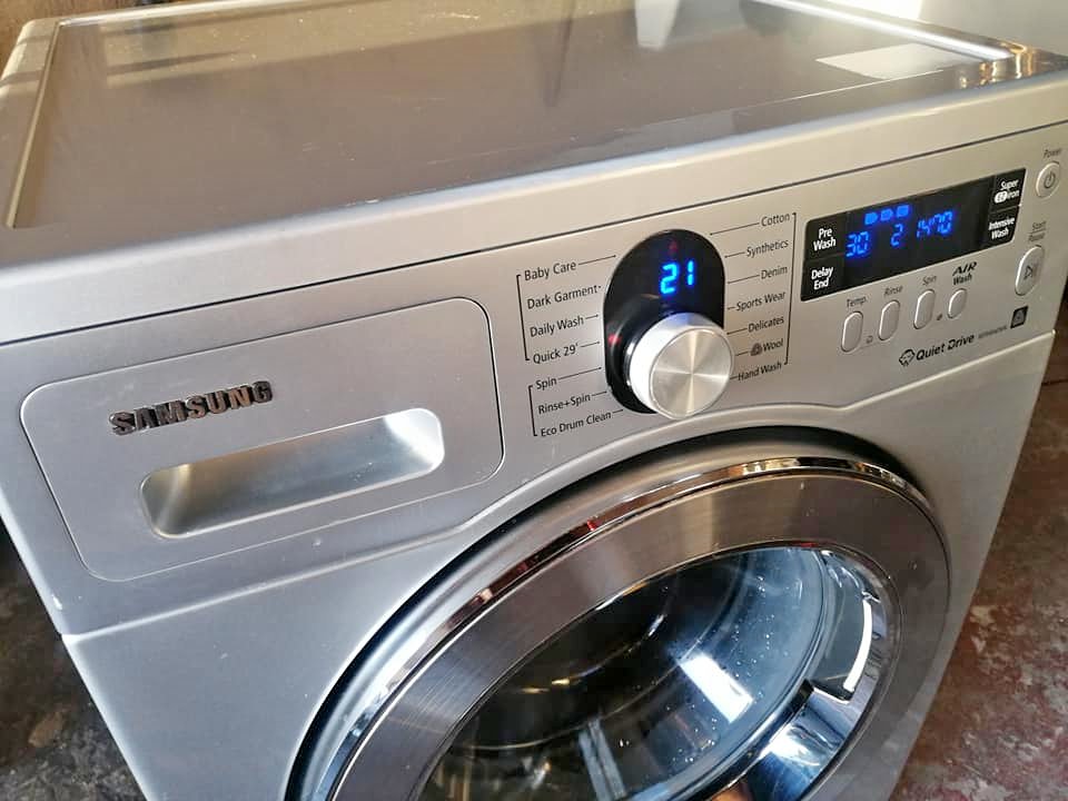 SAMSUNG 9.O KG QUIET DRIVE WASHING MACHINE WORKING ORDER DELIVERY CAN ...