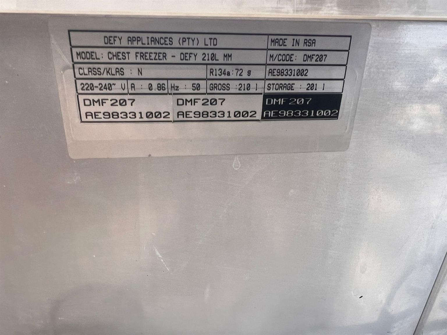 Defy 210L Chest Freezer | Junk Mail