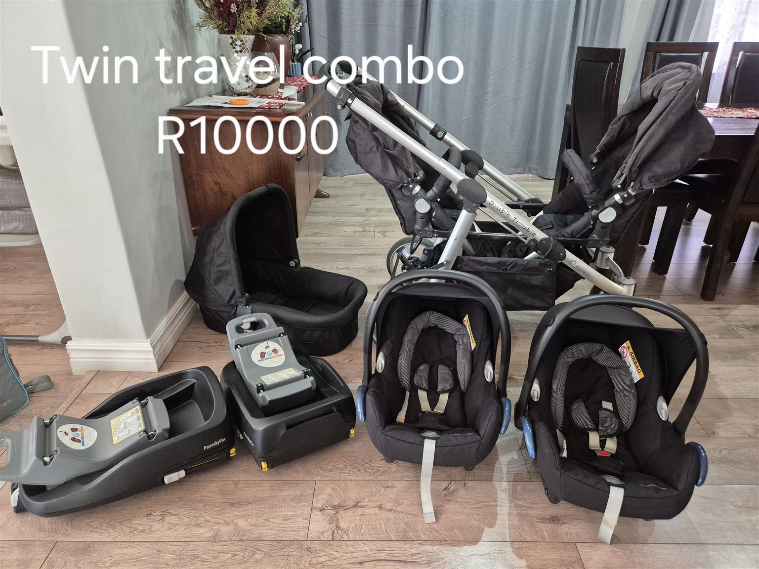 Double Trouble twin travel system | Junk Mail Marketplace