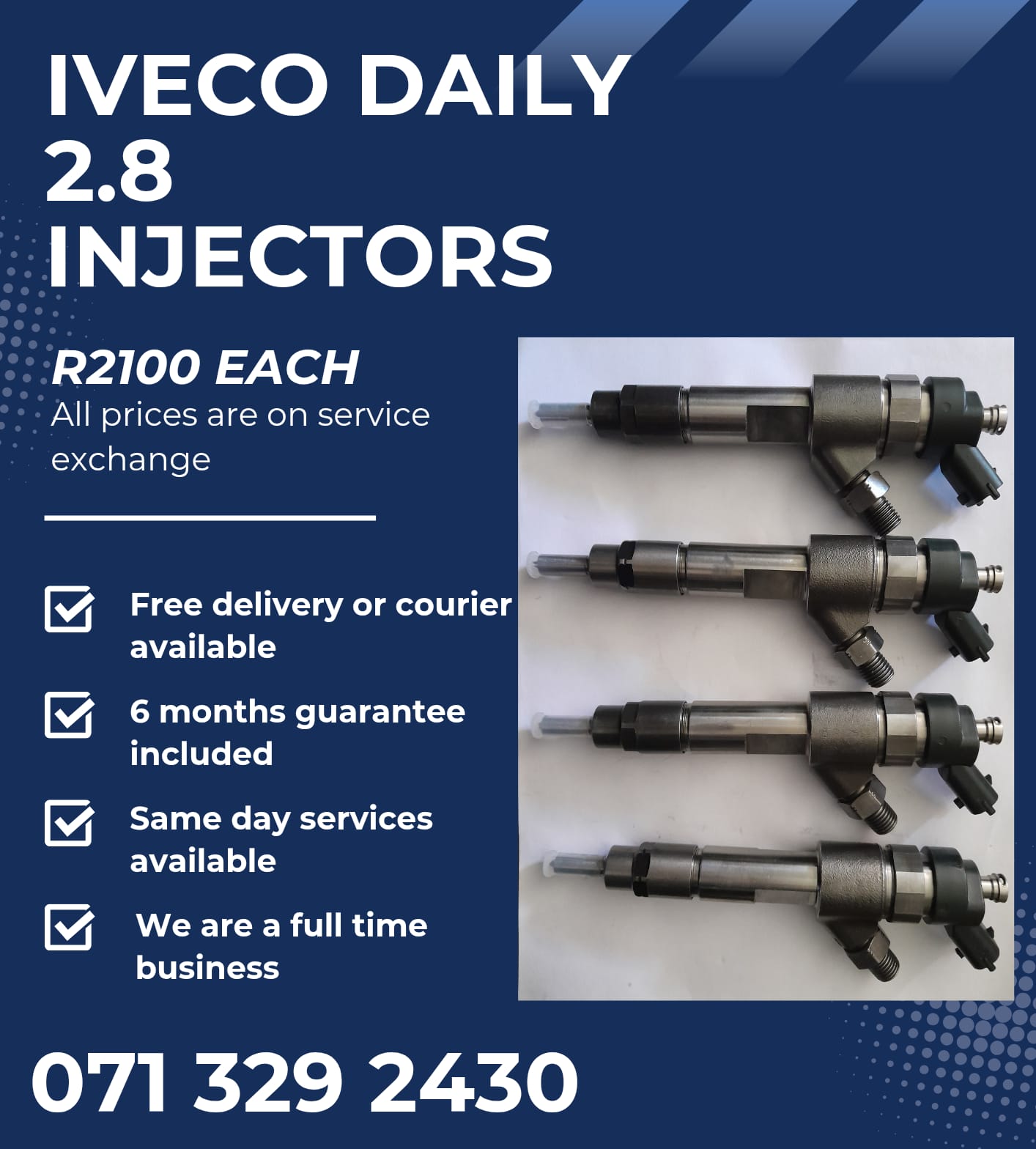 FOR SALE: IVECO DAILY 2.8 INJECTORS | Junk Mail Marketplace