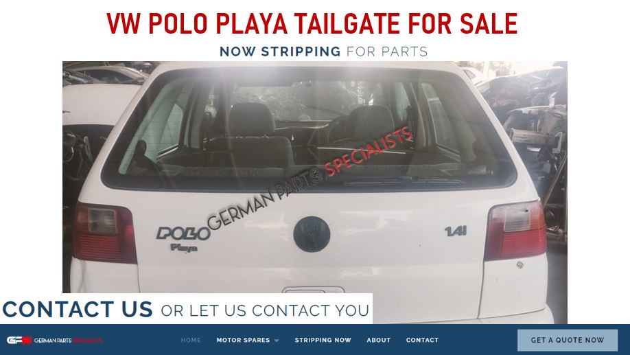 VW Polo Playa tailgate for sale | Junk Mail