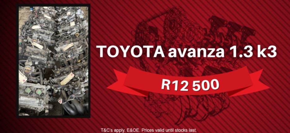 TOYOTA AVANZA 1.3 K3 ENGINE FOR SALE | Junk Mail