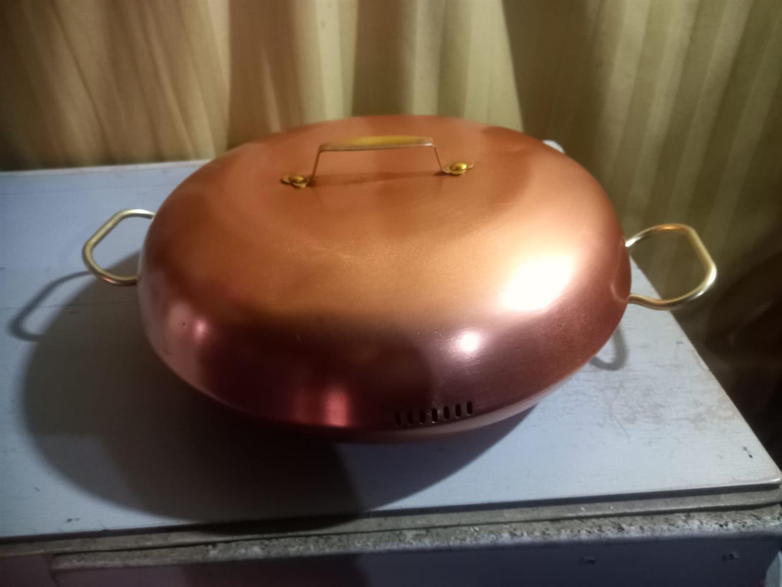 Vintage copper/brass plated frying pan | Junk Mail Marketplace