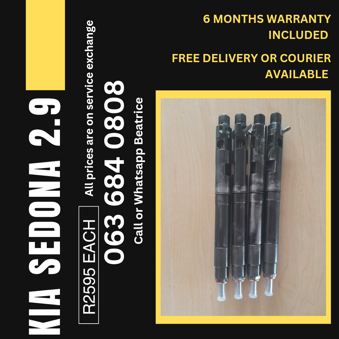 KIA SEDONA 2.9 DIESEL INJECTORS FOR SALE WITH WARRANTY | Junk Mail Marketplace