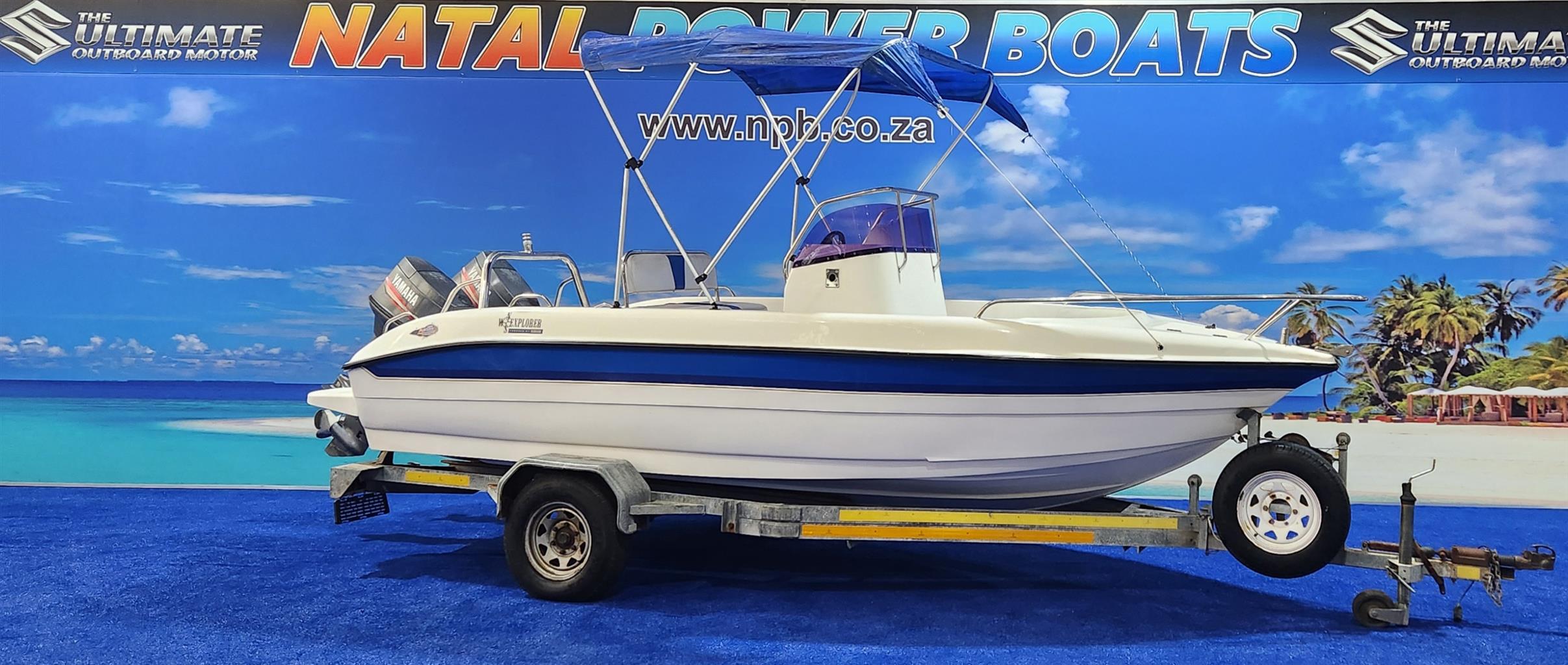 EXPLORER 510 CC ON TRAILER 2 X 50 HP YAMAHA TRIMS | Junk Mail Marketplace