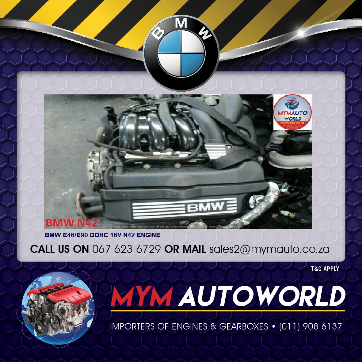 BMW E46/E90 DOHC 16V N42 ENGINE FOR SALE | Junk Mail Marketplace