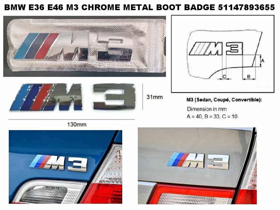 Used BMW E36 E46 OEM boot M3 badges emblems for sale in KwaZulu-Natal ...