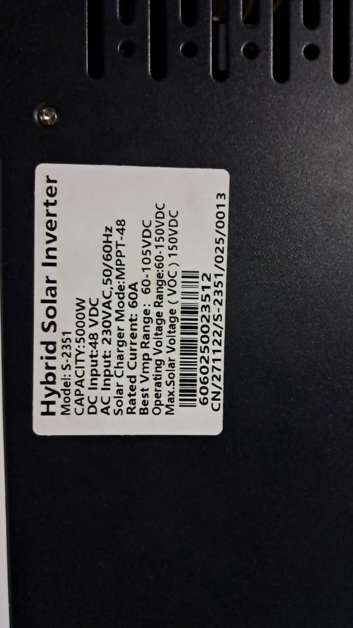 5KVA Hybrid solar inverter | Junk Mail Marketplace