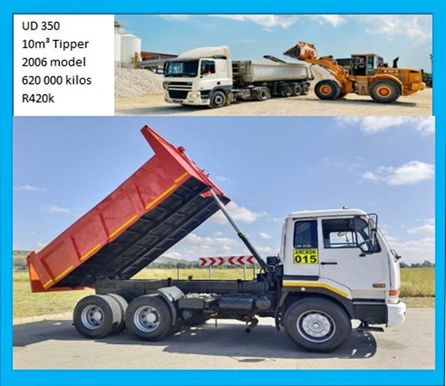 UD 350 10m³ Tipper 2006 model 620 000 kilos | Junk Mail Marketplace