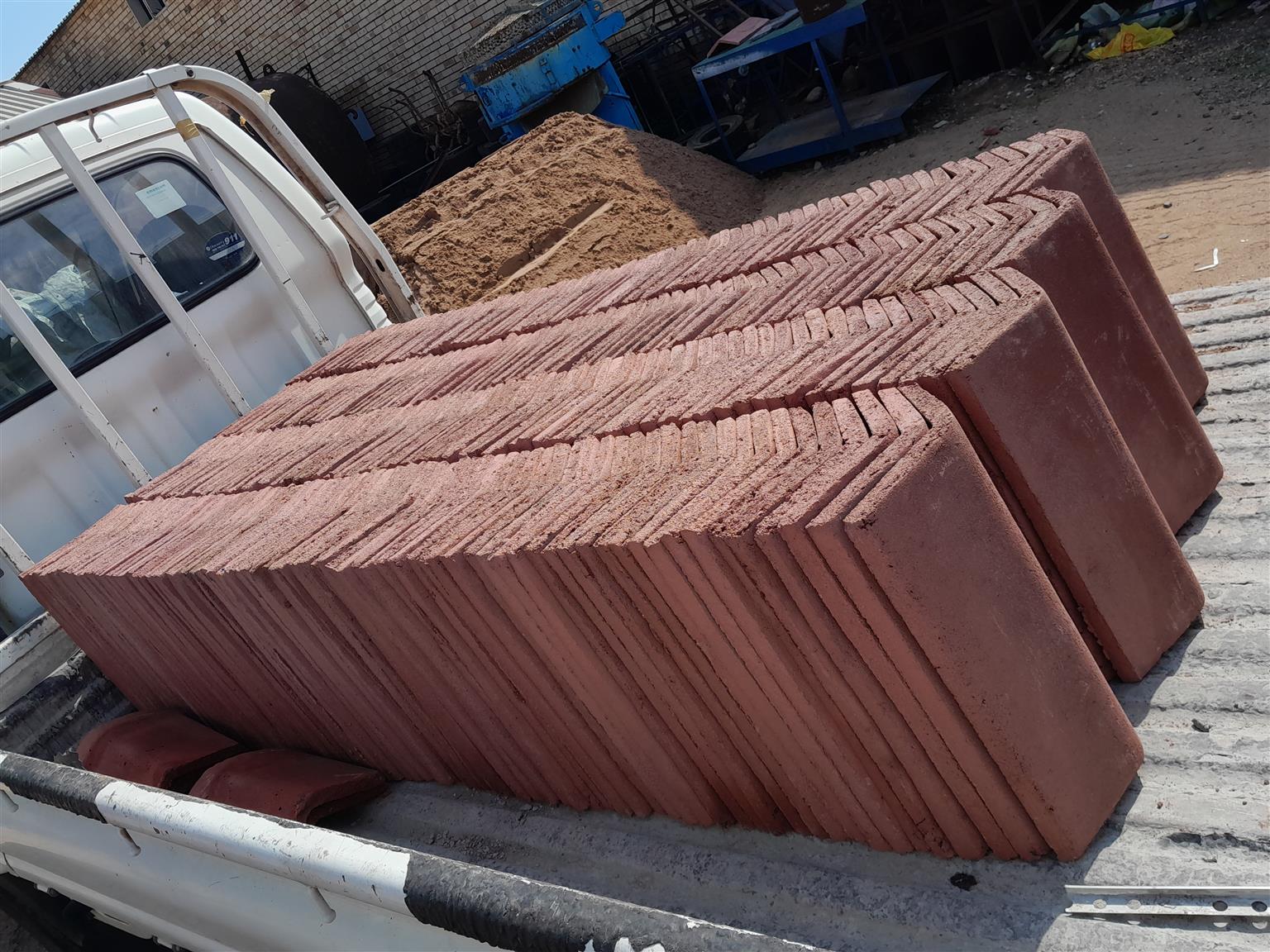 Concrete Double Roman roof tile plant with v and tapered ridge line for ...