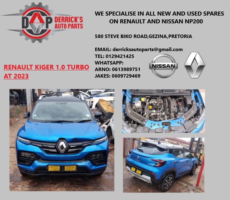 RENAULT KIGER 1.0 TURBO AT 2023 STRIPPING FOR SPARES | Junk Mail