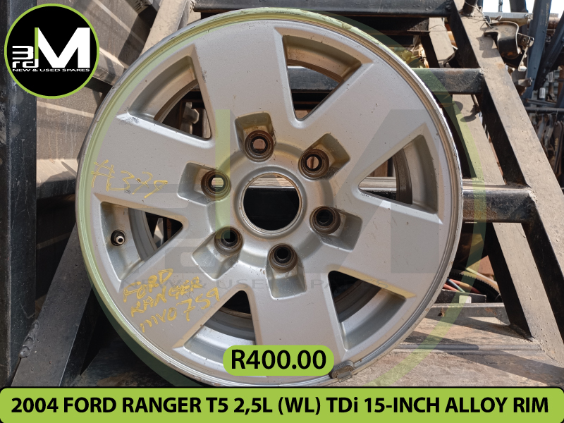 2004 FORD RANGER T5 2,5L (WL) TDi 15 INCH ALLOY RIM R400 #378 MV0759 ...