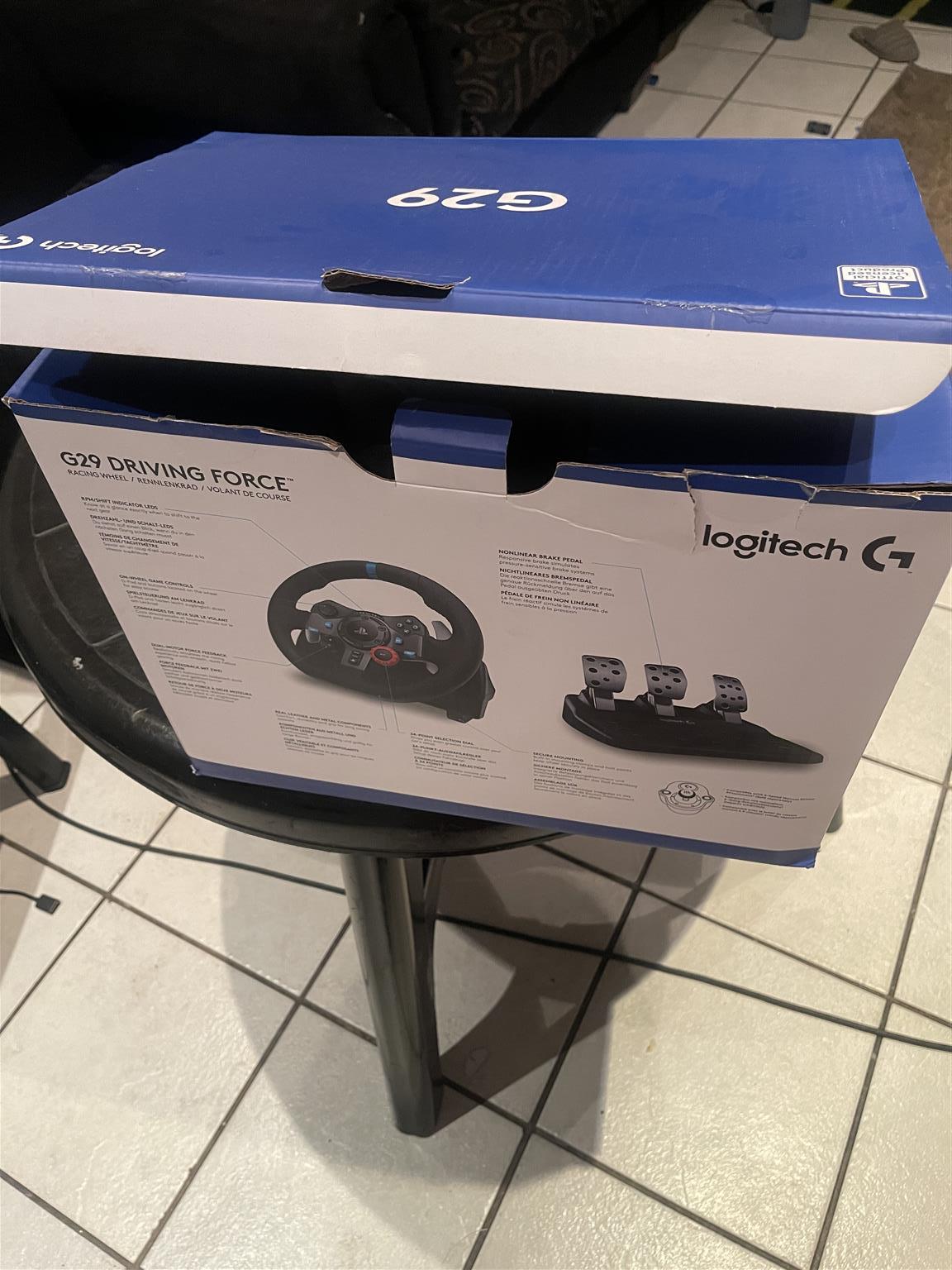 Logitech g29 drving force racing wheel, floor pedals, force feedback ...