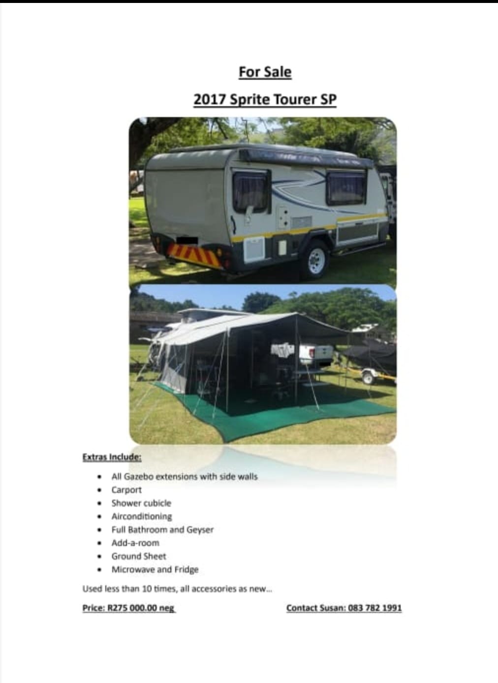 2017 Sprite Tourer SP | Junk Mail Marketplace