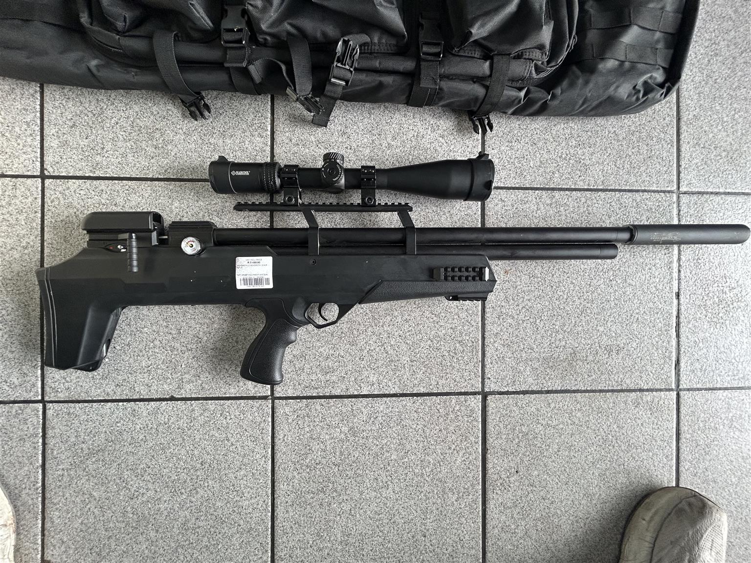 PCP pellet Nova Vista Behemoth 5.5 mm with suppressor and carry case ...