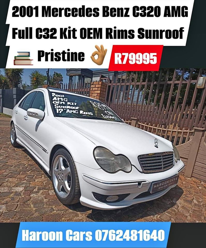 2001 Mercedes Benz C320 Auto C32 Kit OEM Rims Sunroof leather pristine ...
