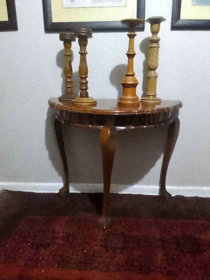 Immaculate Ball and Claw antique half moon table - Griffiths and ...