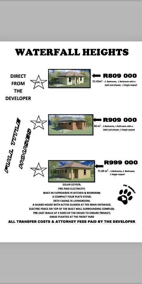 Houses for Sale at Waterfall Hills(Rustenburg) | Junk Mail Marketplace
