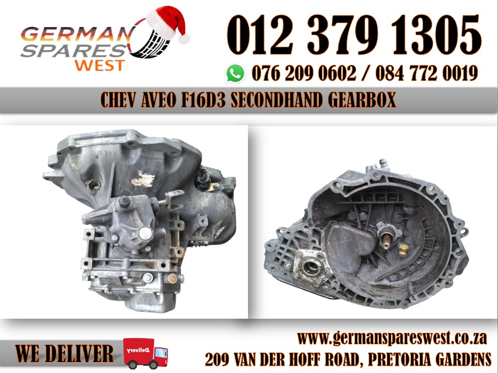 CHEV AVEO F16D3 SECONDHAND GEARBOX | Junk Mail