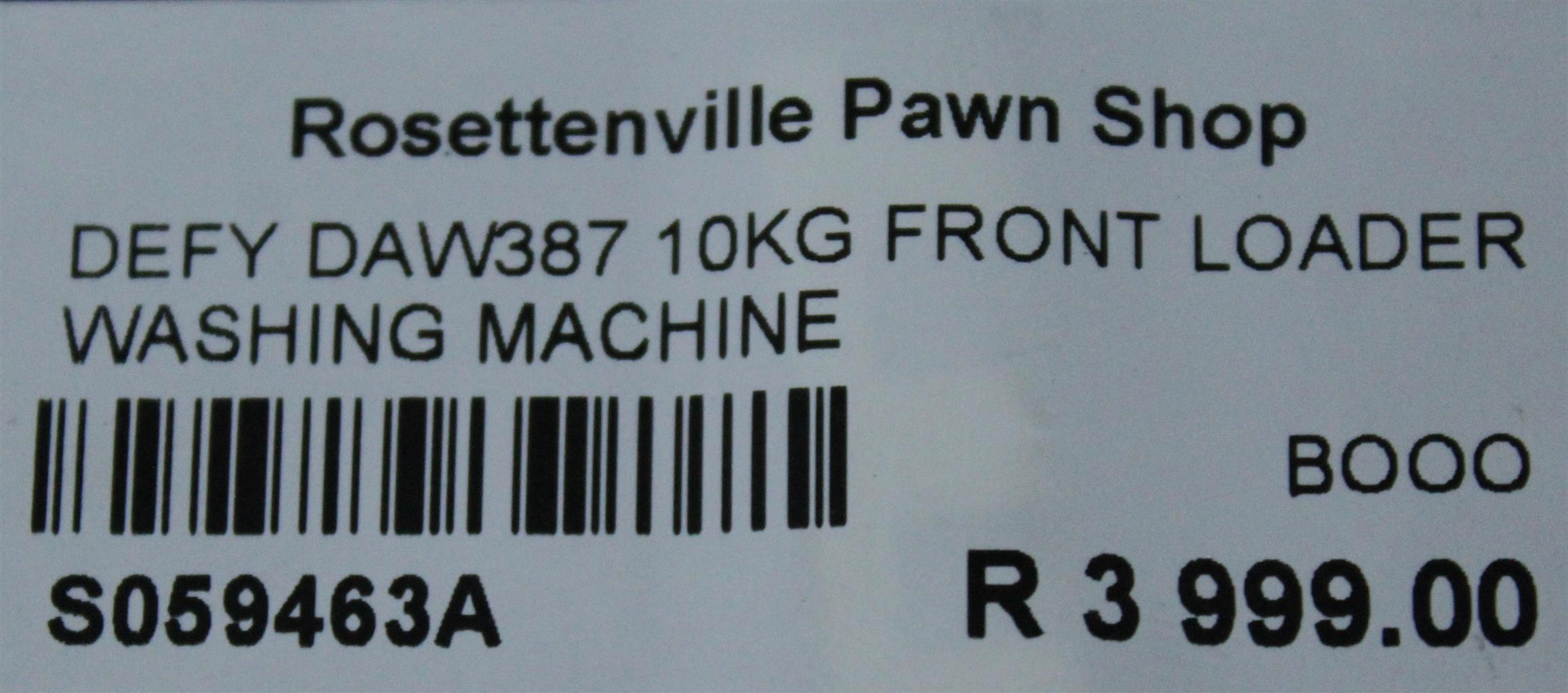 DEFY DAW387 10KG FRONT LOADER WASHING MACHINE S059463A | Junk Mail