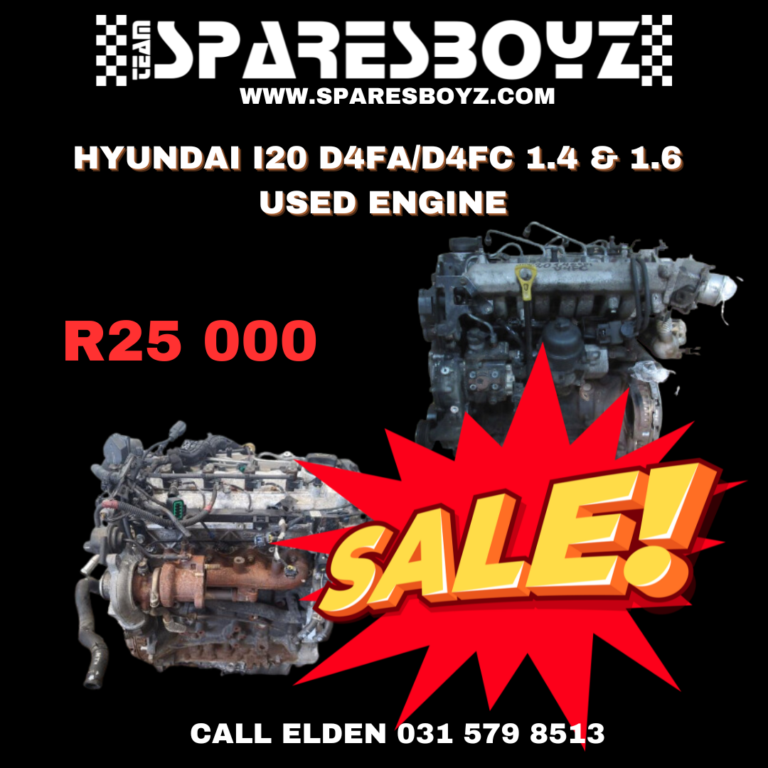 HYUNDAI I20 D4FA/D4FC 1.4 & 1.6 USED ENGINE FOR SALE AT SPARESBOYZ ...