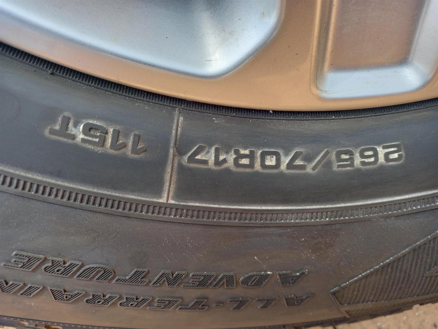 Goodyear Wrangler 265/70/R17 with Ford Ranger Alloy Mags x 5 | Junk ...