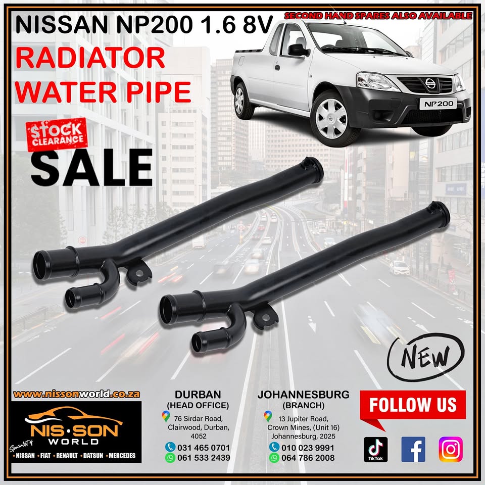 Used Nissan NP200 1.6 8V Radiator Water Pipe for sale in KwaZulu-Natal ...