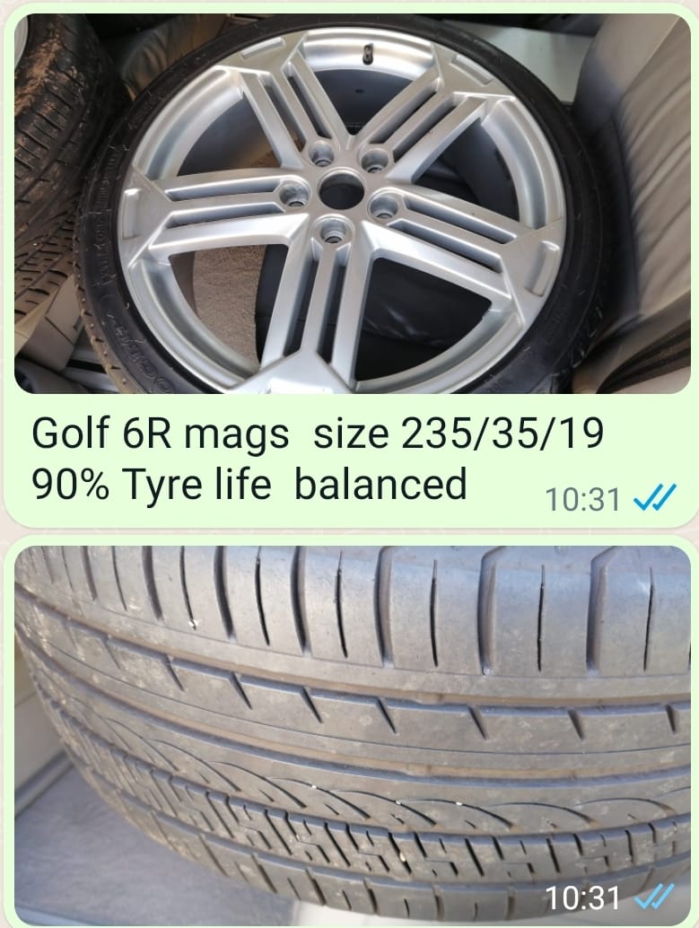 VW GOLF R 6 MAGWHEELS AND TYRES | Junk Mail Marketplace