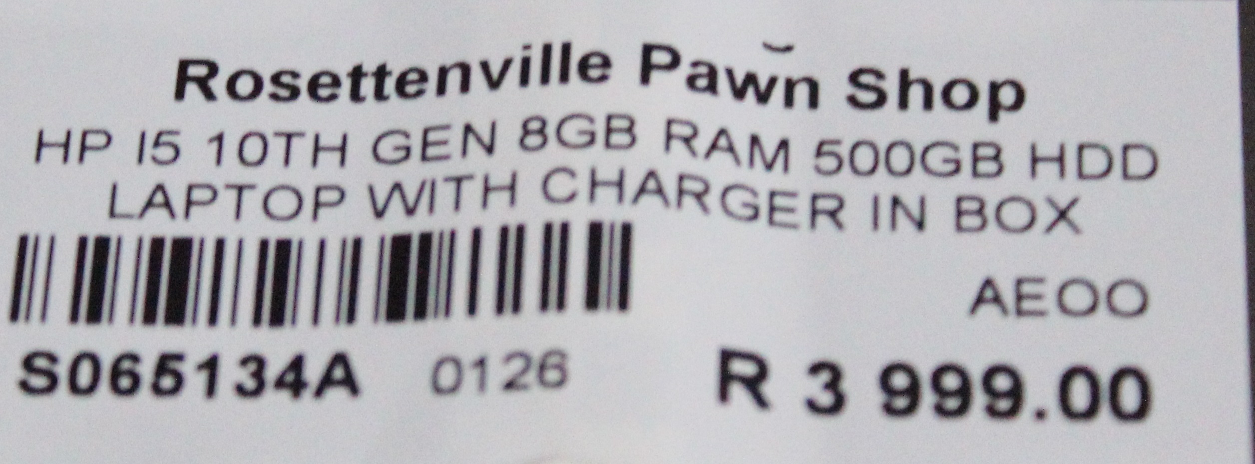 HP I5 10TH GEN 8GB RAM 500GB HDD LAPTOP WITH CHARGER IN BOX S065134A ...