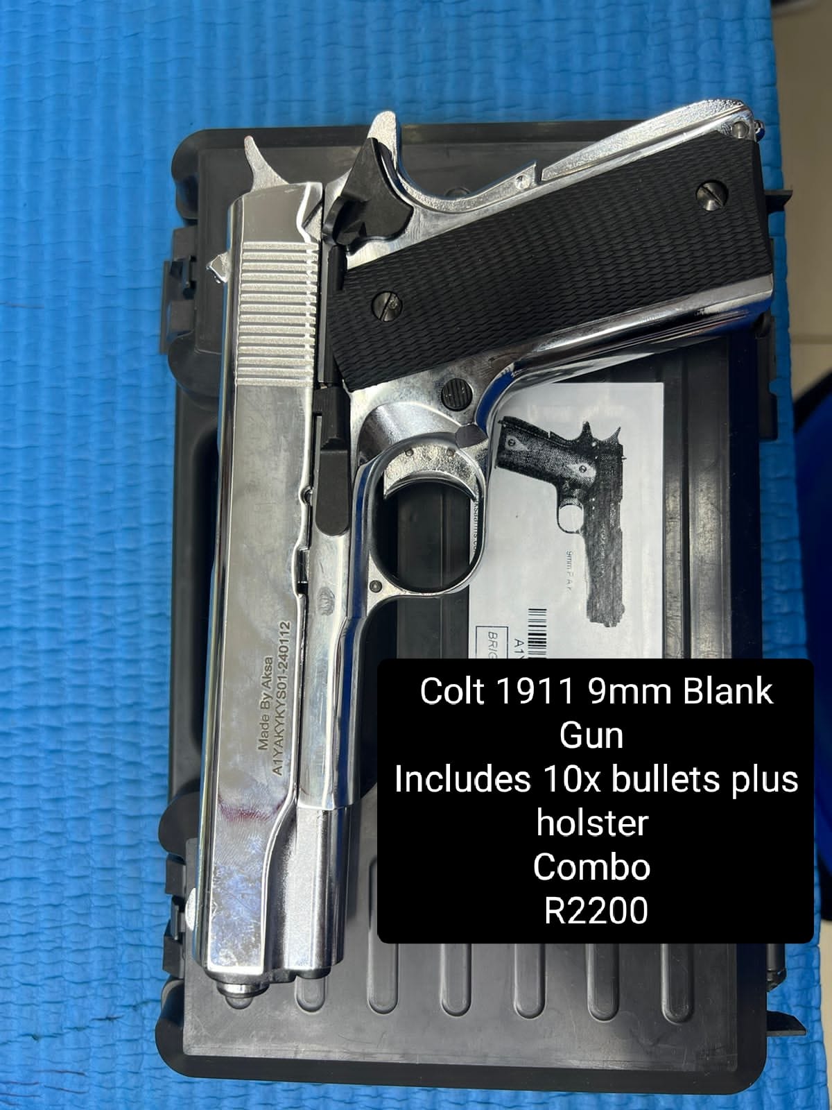 Colt 1911 chrome 9mm Blank Gun | Junk Mail