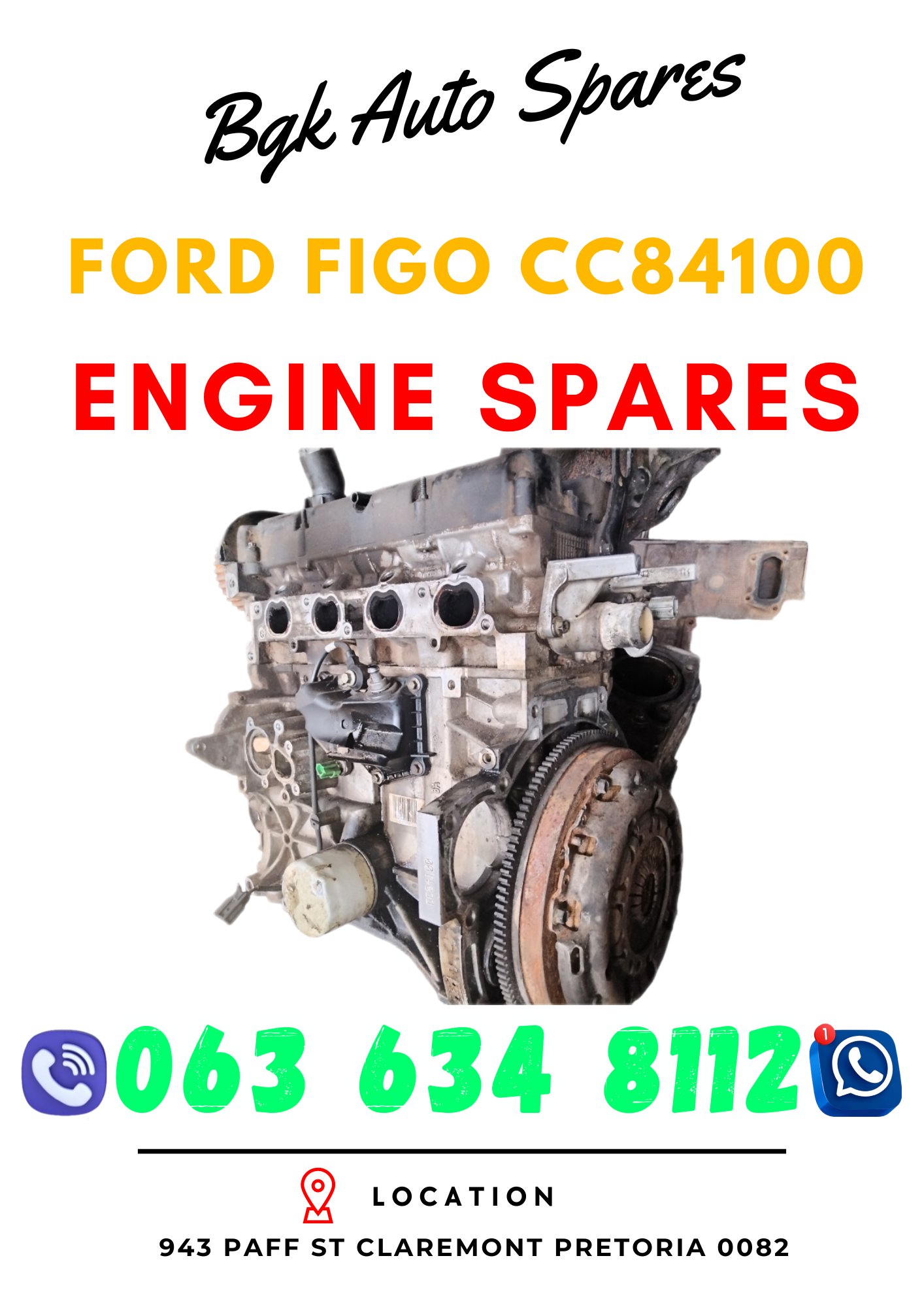 Ford figo engine stripping for spares cc84100 | Junk Mail
