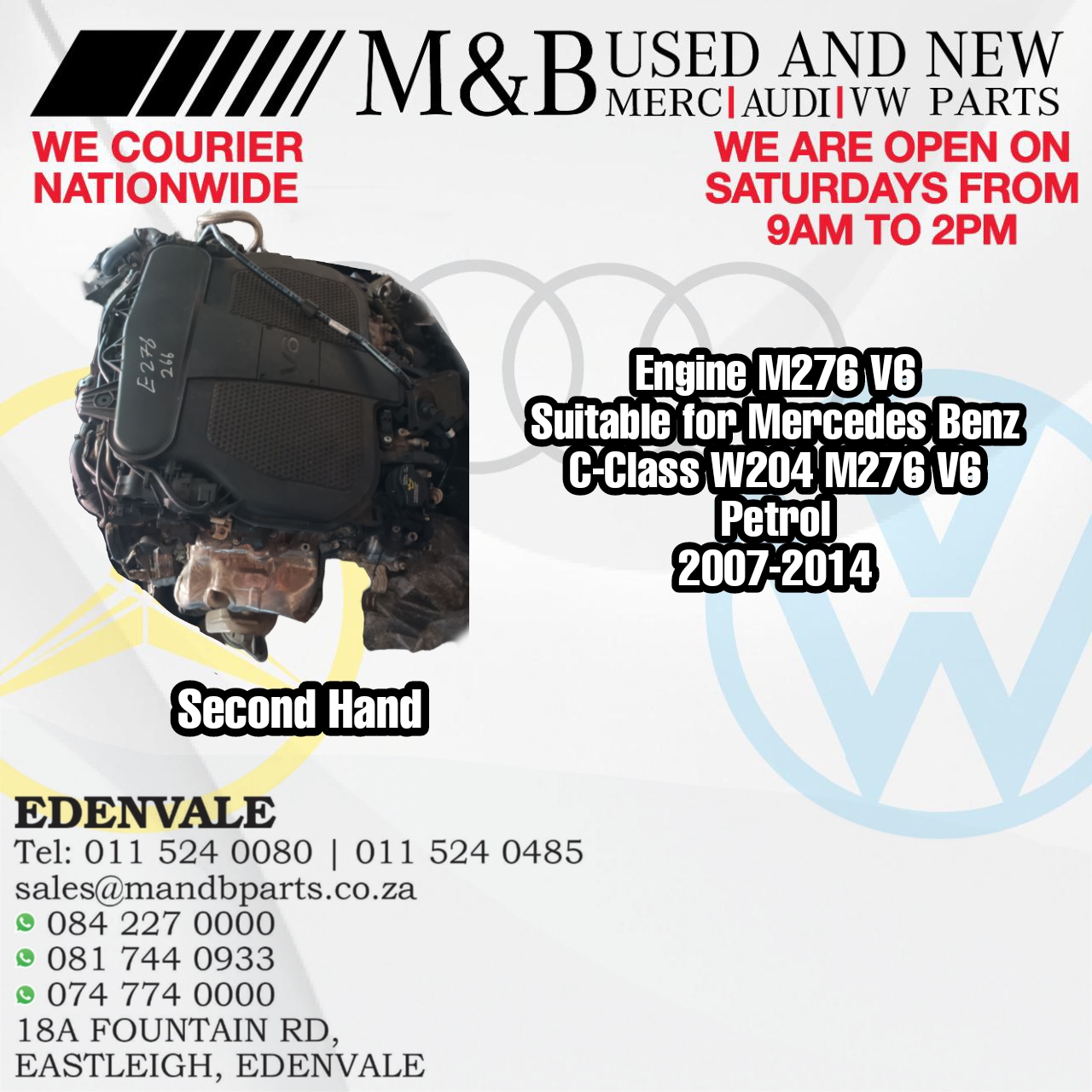 Engine M276 V6 (Second Hand) | Junk Mail Marketplace