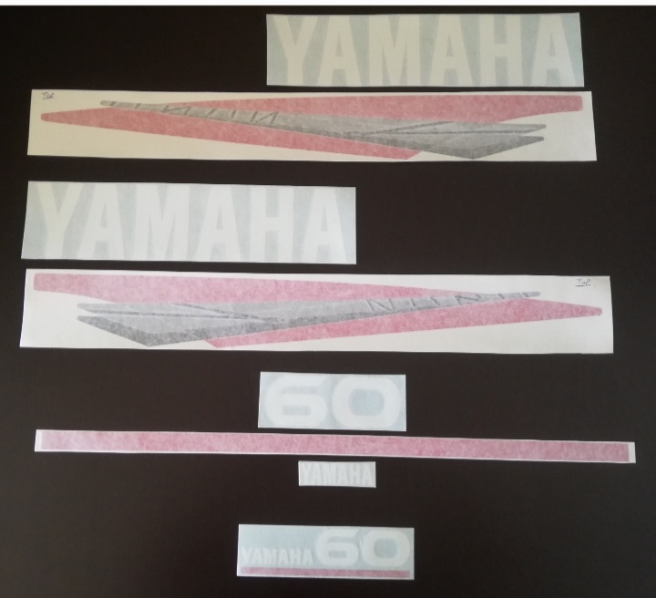 Yamaha 60 two stroke outboard motor stickers decals vinyl graphics kits ...