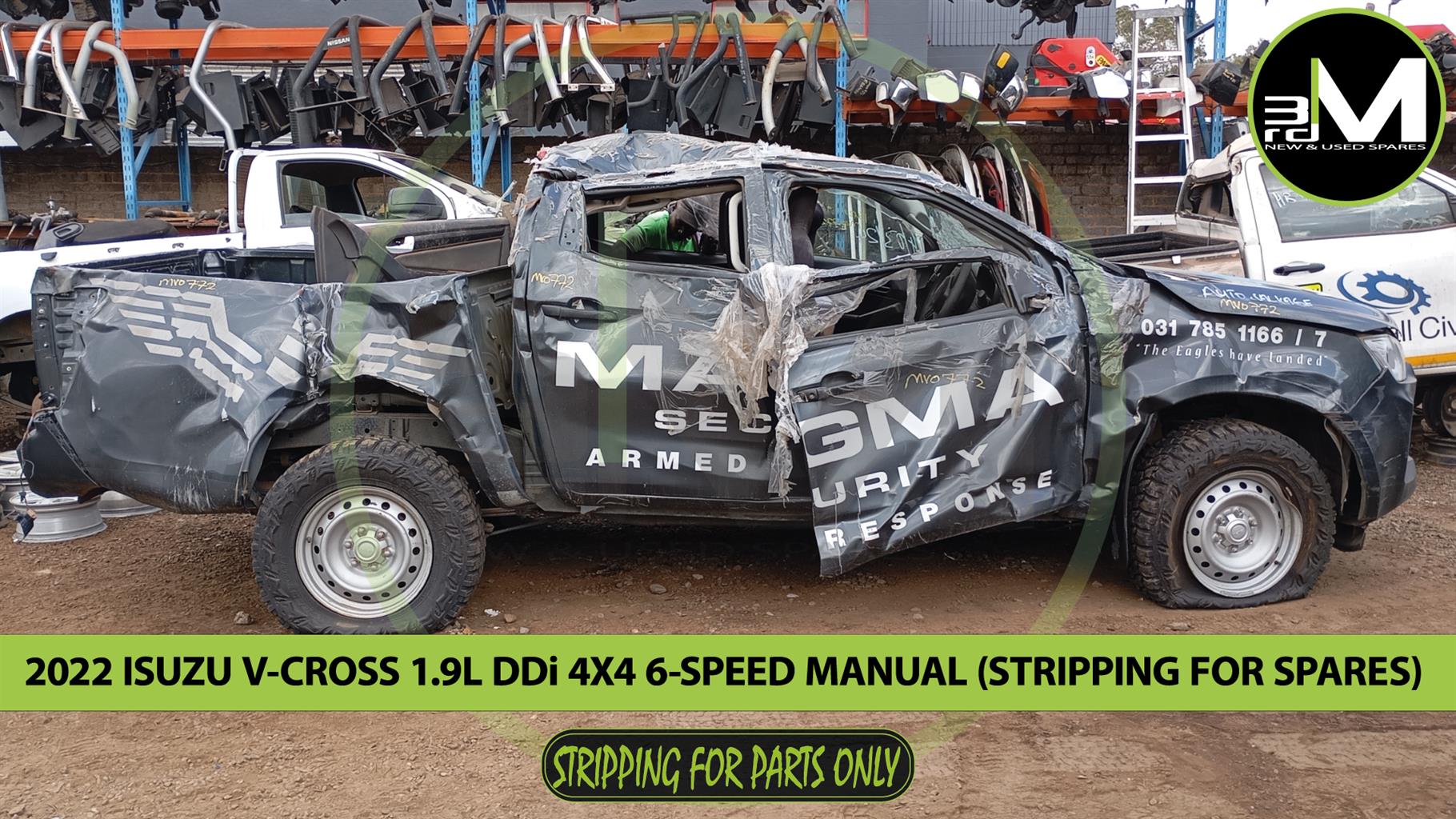 2022 ISUZU D-MAX VCROSS 1.9 Ddi 6-SPEED 4x4 MANUAL (STRIPPING FOR PARTS ...