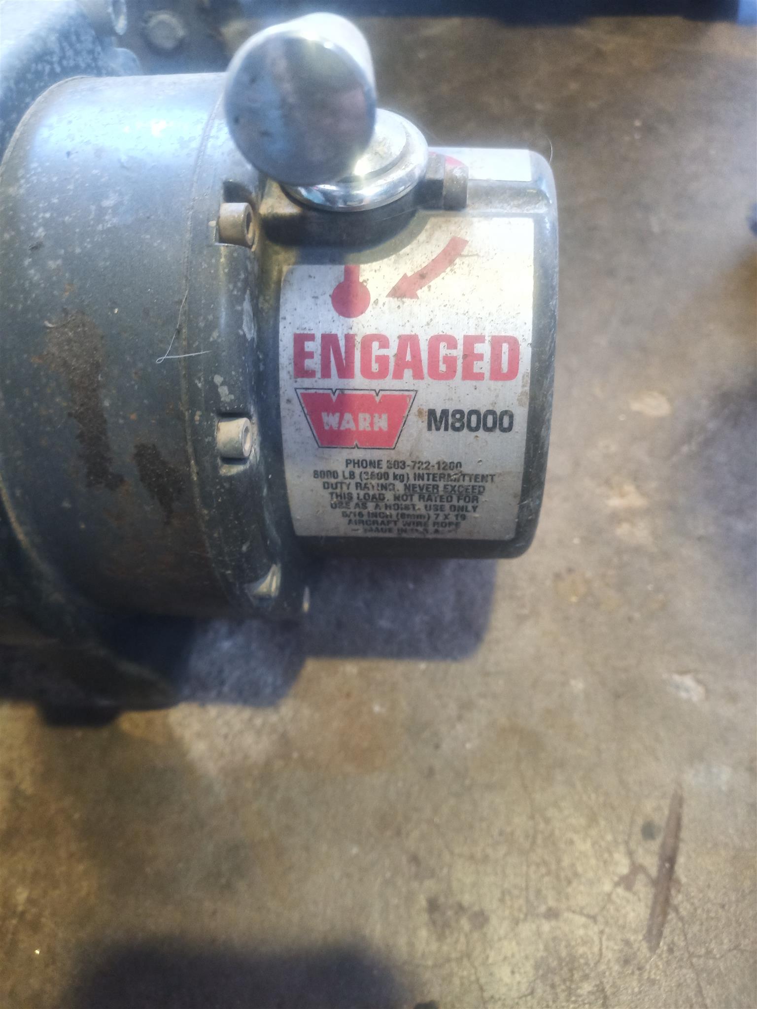 Warn m8000 winch barely used | Junk Mail Marketplace