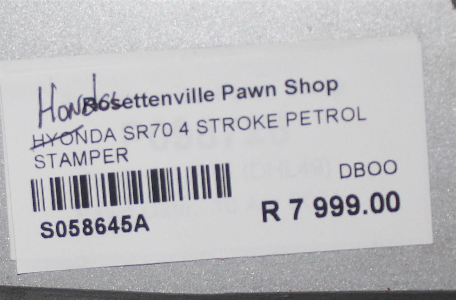 HONDA SR70 4 STROKE PETROL STAMPER S058645A | Junk Mail